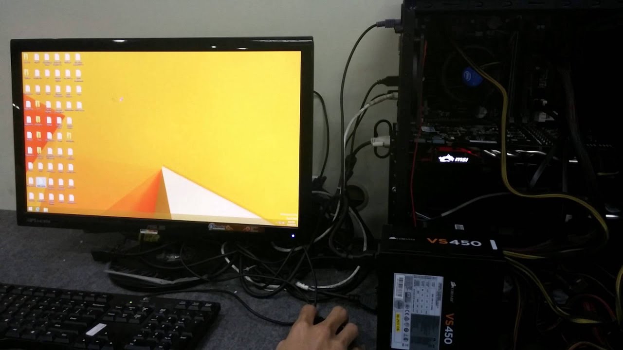 Test Corsair VS450 + MSI GTX980 4GD5 Gaming lần 1 - YouTube