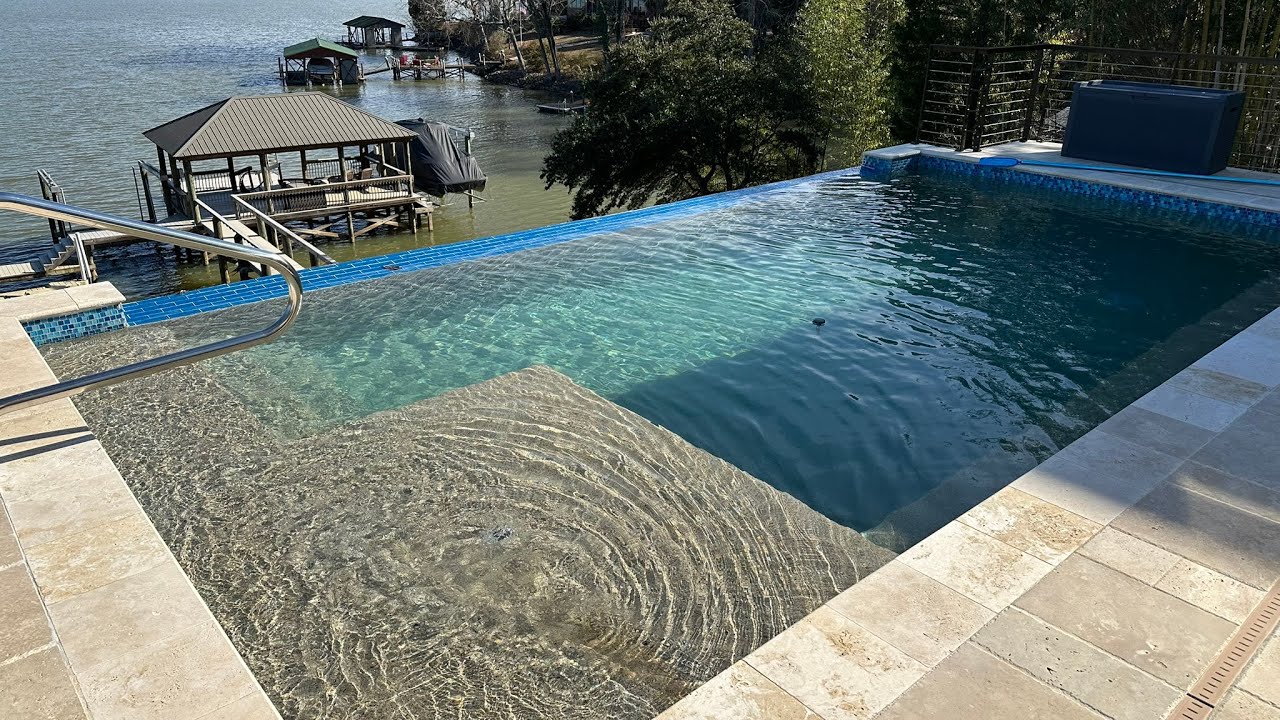 Designer Pools By Ace-Negative Edge/Infinity pool and deck - YouTube