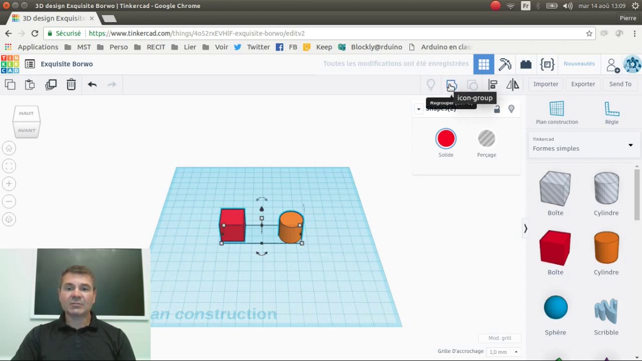 Tinkercad 5 Subtracting Shapescreating Holes Youtube
