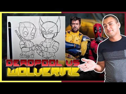 Como desenhar o DEADPOOL VS WOLVERINE - TUTORIAL /PASSO A PASSO - YouTube
