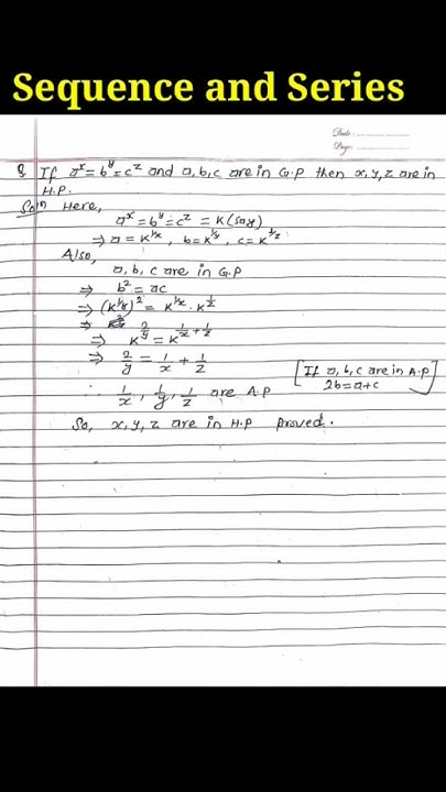 Sequence and series class 11 - YouTube