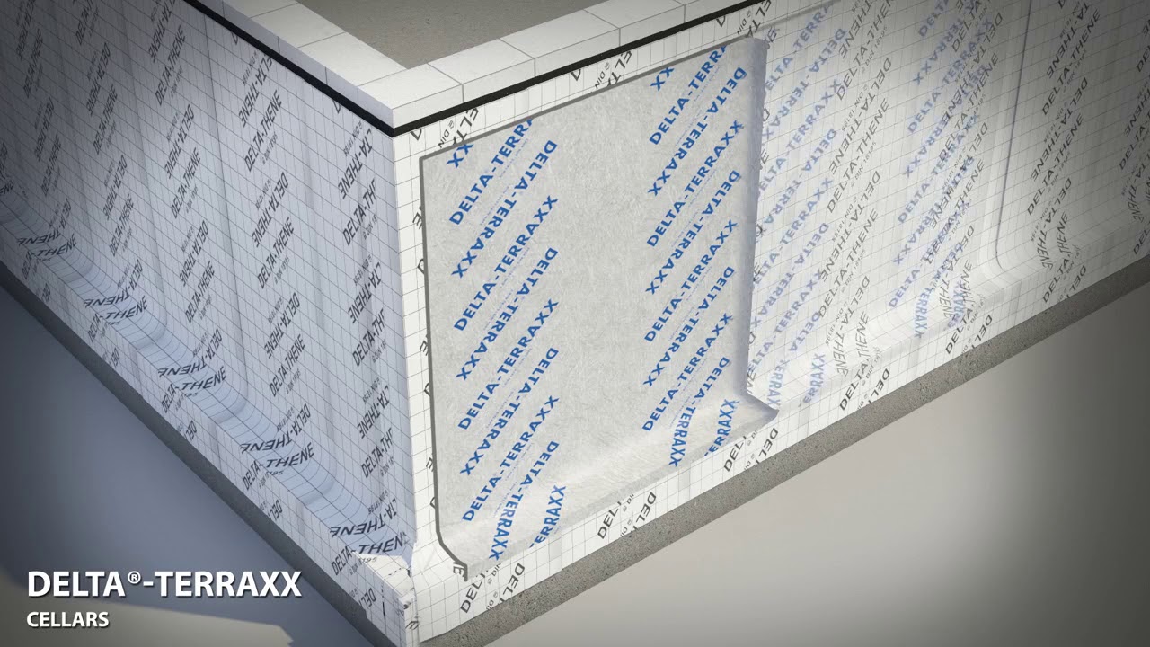 Система гидроизоляции подвалов с DELTA THENE + DELTA TERRAXX - YouTube