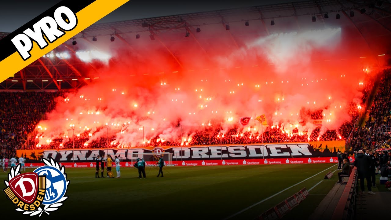 Dynamo Dresden - Schalke 1:2 | Dynamo-Ultras Pyro Gegen Schalke 01.04. ...