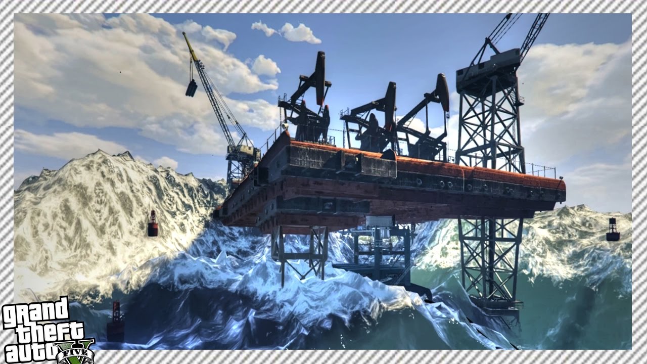 HUGE TSUNAMI ENGULFS OIL RIG - YouTube