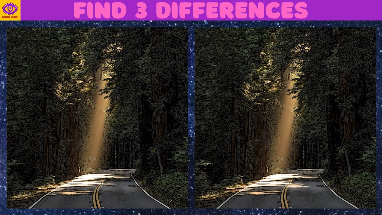 【Find the Difference】Brain Game Puzzle "Road" 49 - YouTube