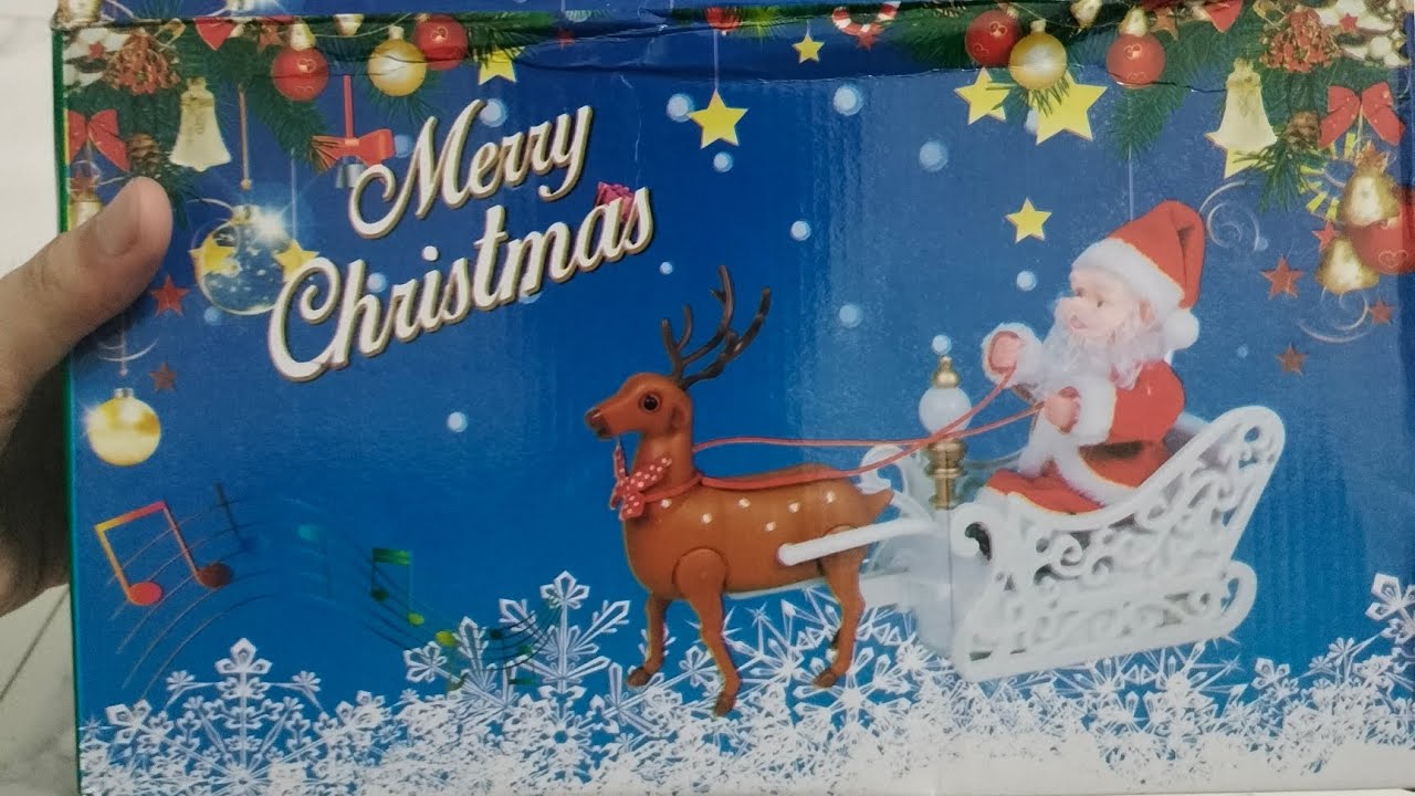 Santa Claus Reindeer moving toy - YouTube