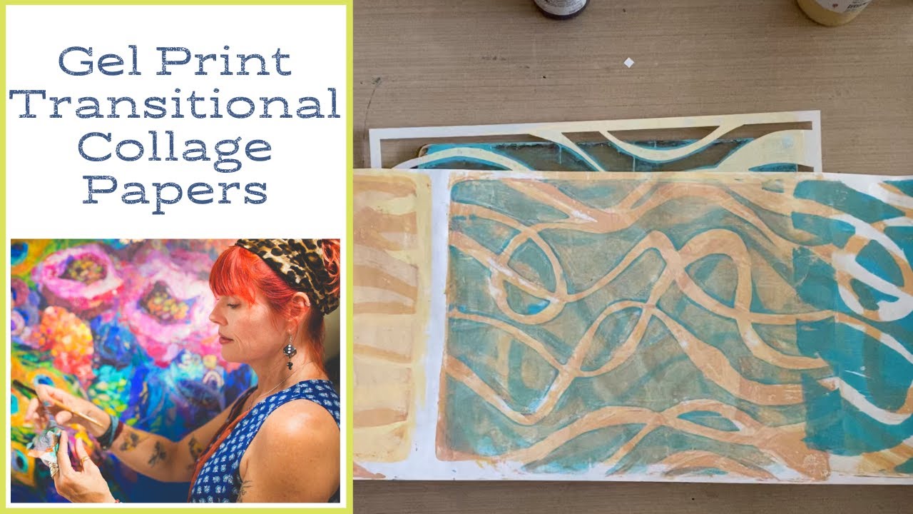 Gel Print Transitional Collage Paper - YouTube