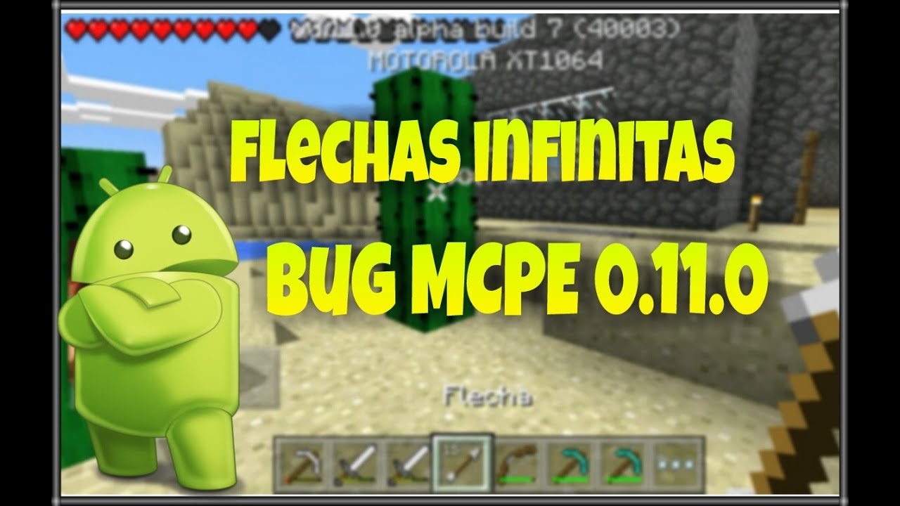 Bug MCPE 0.11.0 Flechas Infinitas - YouTube