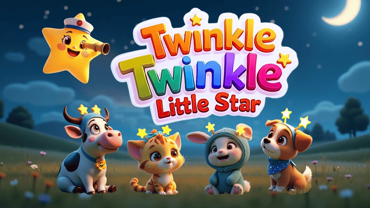 Twinkle Twinkle Little Star | Bedtime Lullaby & Animal Sounds Sing ...