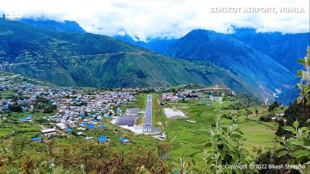 Twin Otter Plane Landing and Takeoff at Simikot Airport, Humla Nepal ...