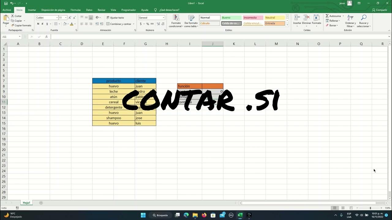 Aprende a usar las funciones CONTAR, CONTARA y CONTAR.SI en excel. - YouTube