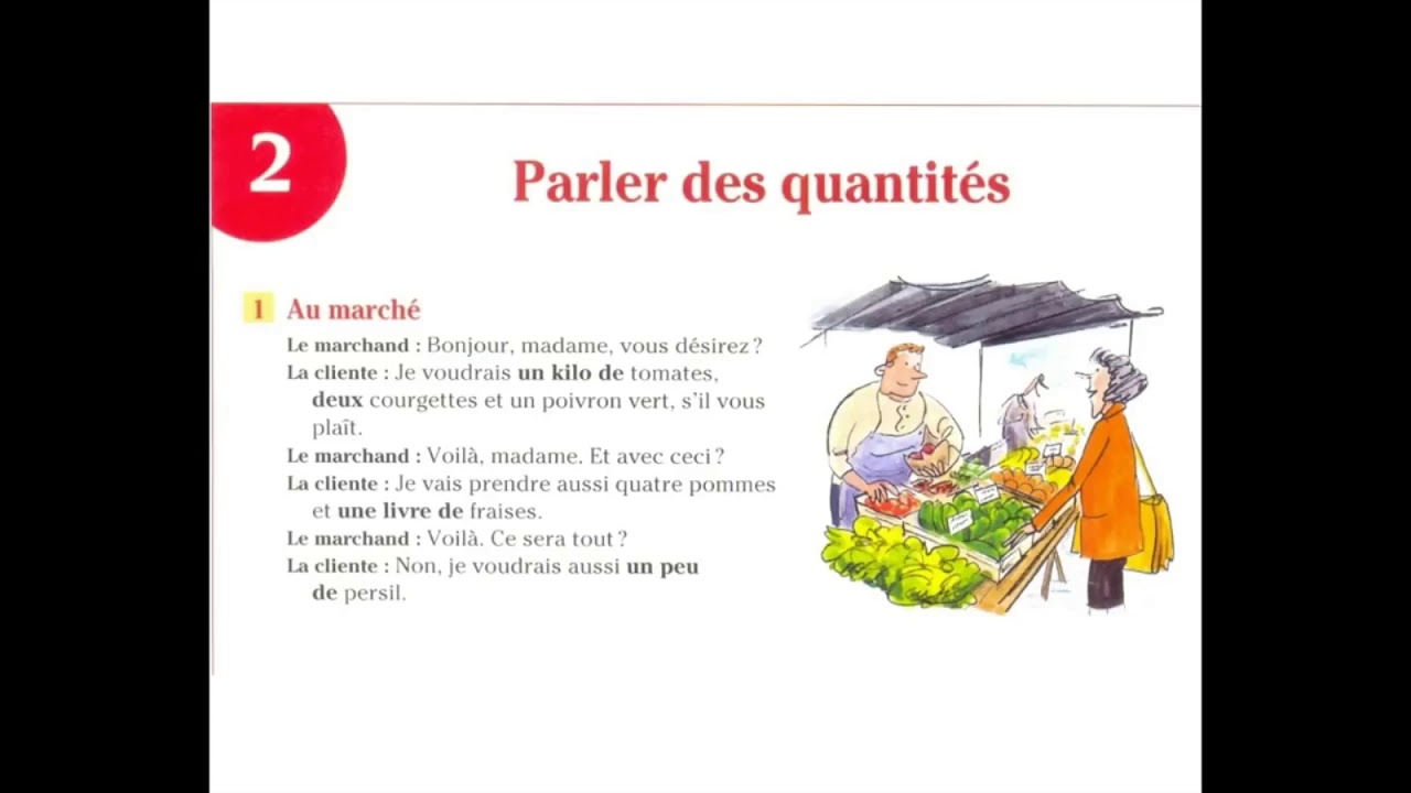 18 dialogues en français & french conversations 3 Au marché - YouTube