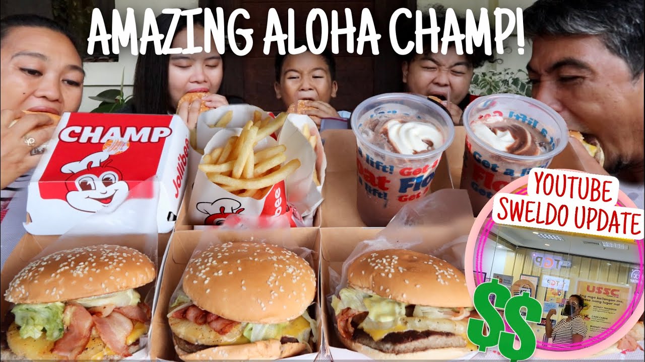 YOUTUBE SWELDO NG JUST LAFAM + JOLLIBEE AMAZING ALOHA CHAMP PINOY ...