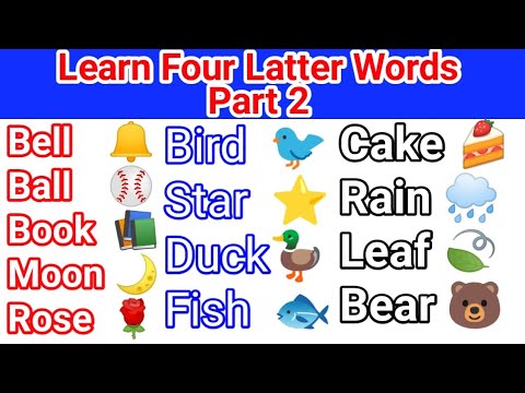 4 Letter Words | Four Letter Words | Preschool Learning | Kids ...