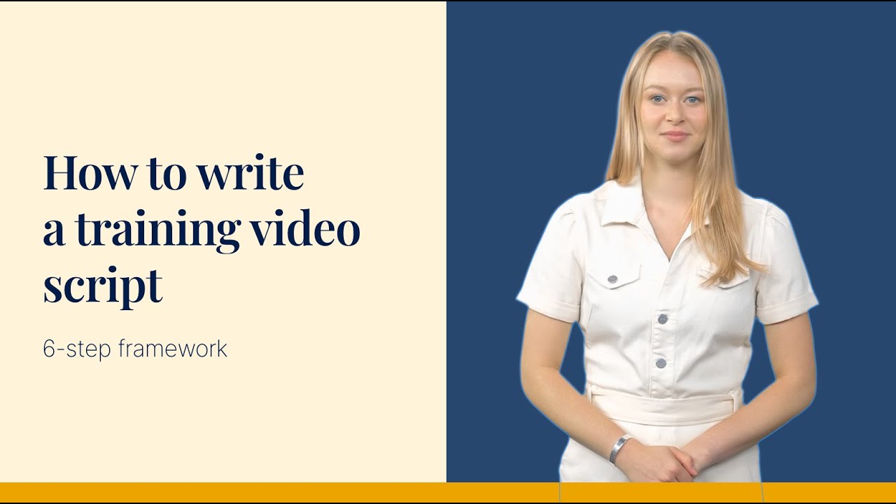 How To Write A Training Video Script 6 Step Framework 🖋️🎬 Youtube