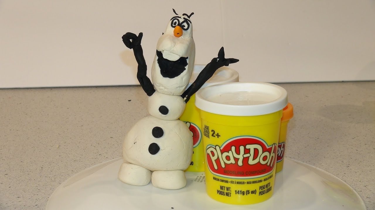Play Doh Disney Frozen OLAF, we make OLAF from Play Doh, and he keeps ...
