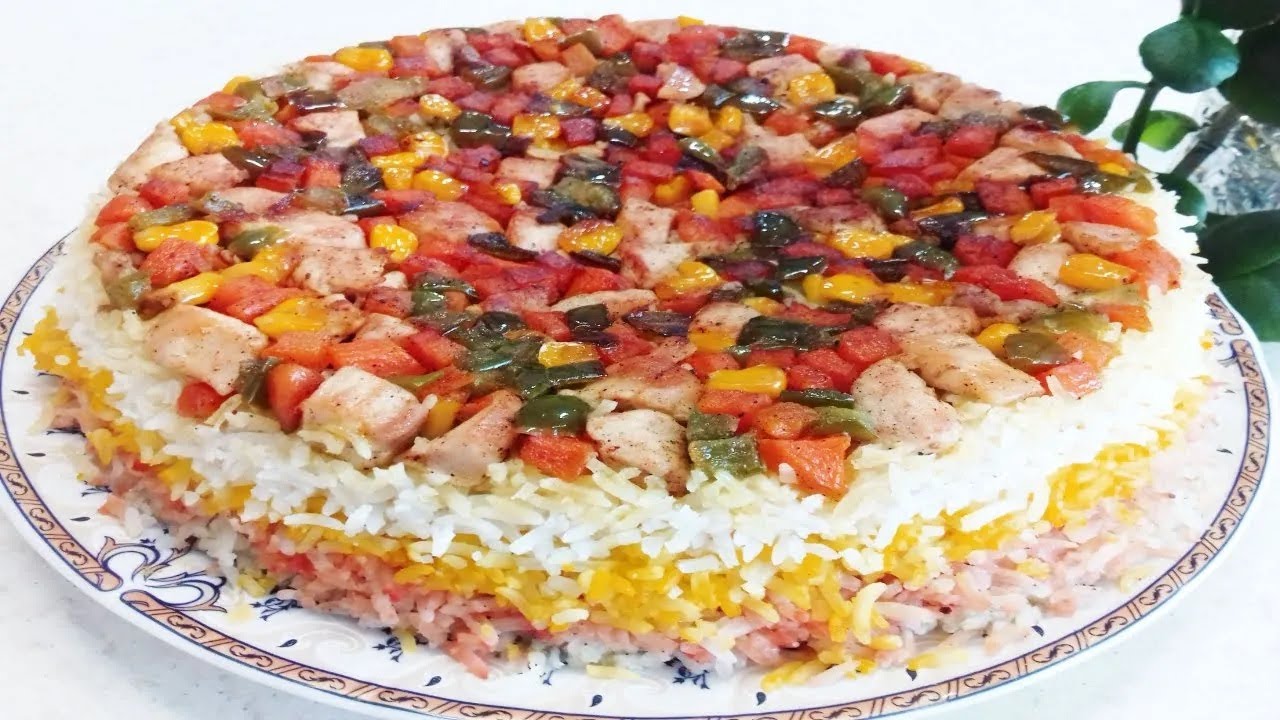 🍲 Tricolor Rice & Chicken Recipe - A Feast of Colors and Flavors! - YouTube