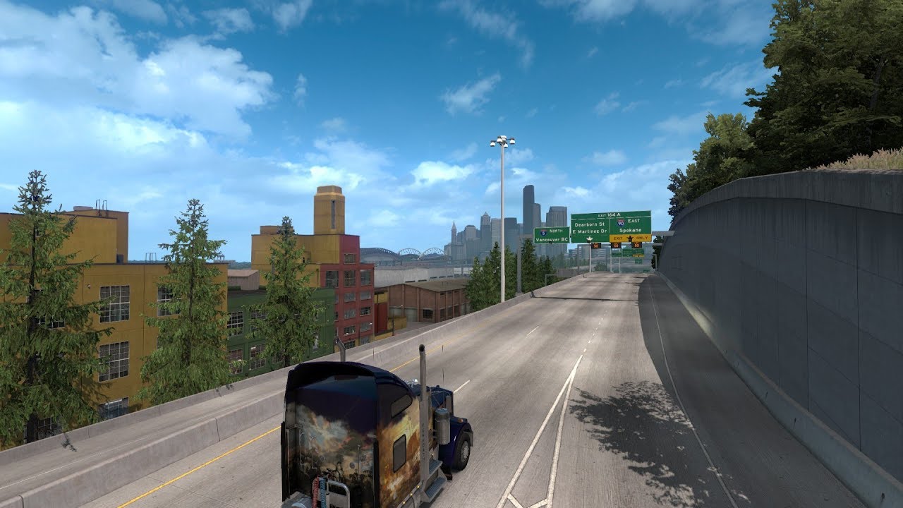 ATS| Driving from Portland to Everett through Seattle - YouTube