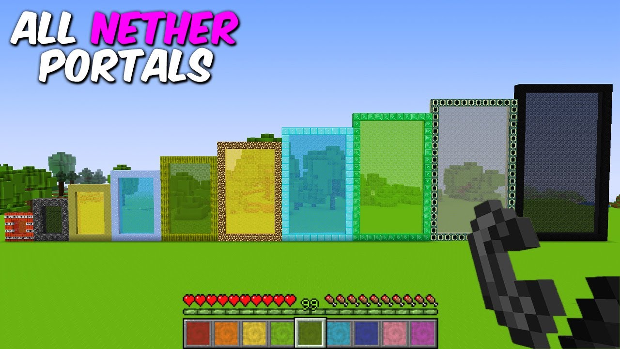 all nether portals but with different price in Minecraft - YouTube