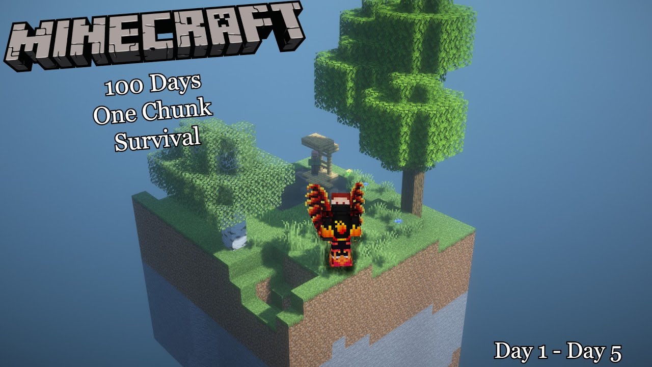 Minecraft: 100 Days in One Chunk (Day 1 - Day 5) #1 - YouTube