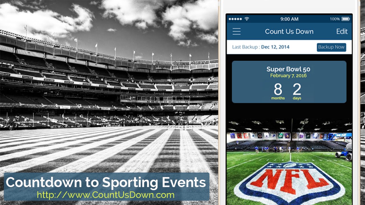 Sporting Event Countdown - App that counts down to sports games and ...