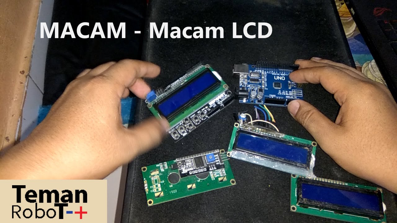 Macam macam LCD (16x2 1602 i2c keypad shiled) - YouTube