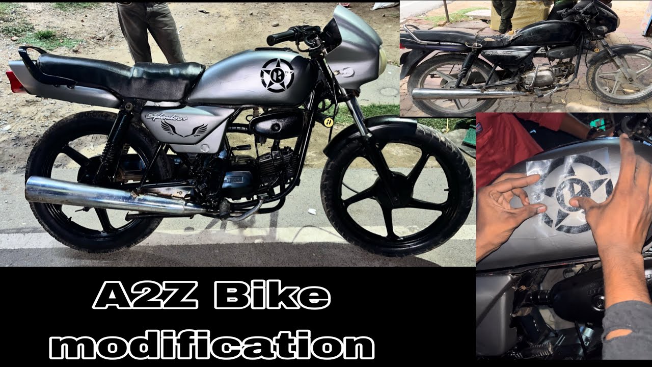 Splendor Bike Modified || Splendor Modified || Splendor wrapping - YouTube