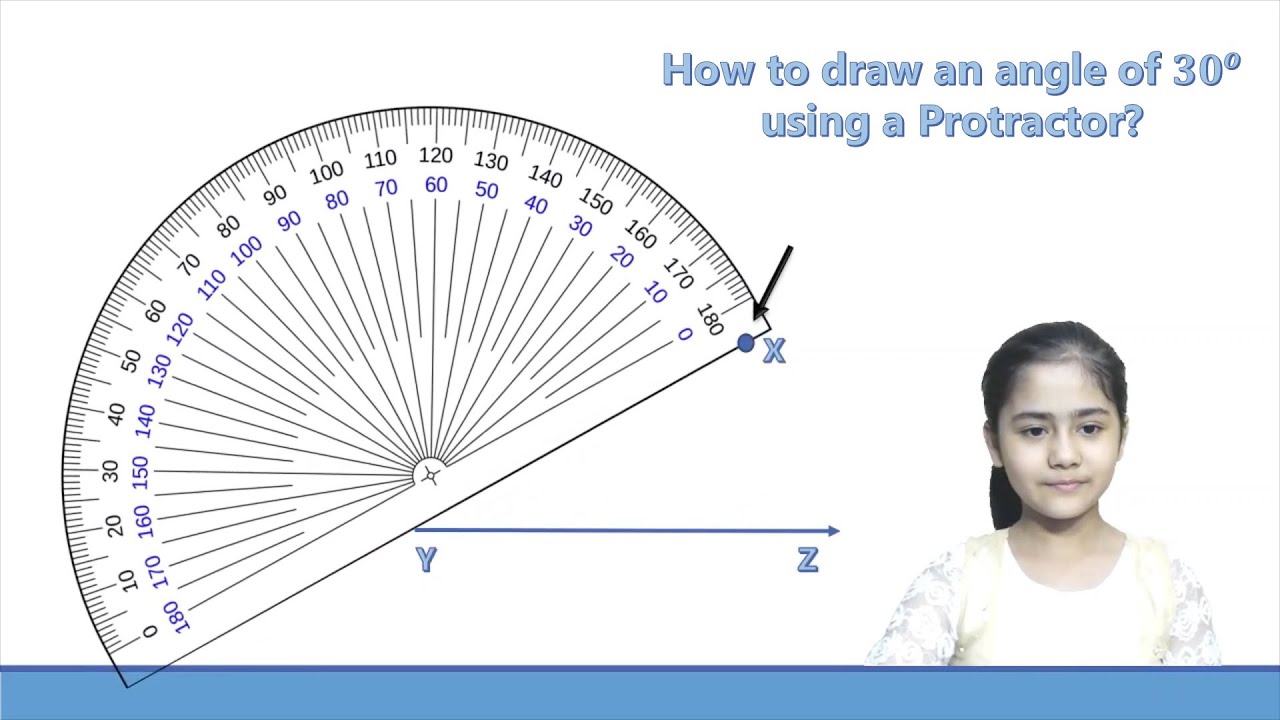 How to Draw an angle of 30 Degree using a Protractor? - YouTube
