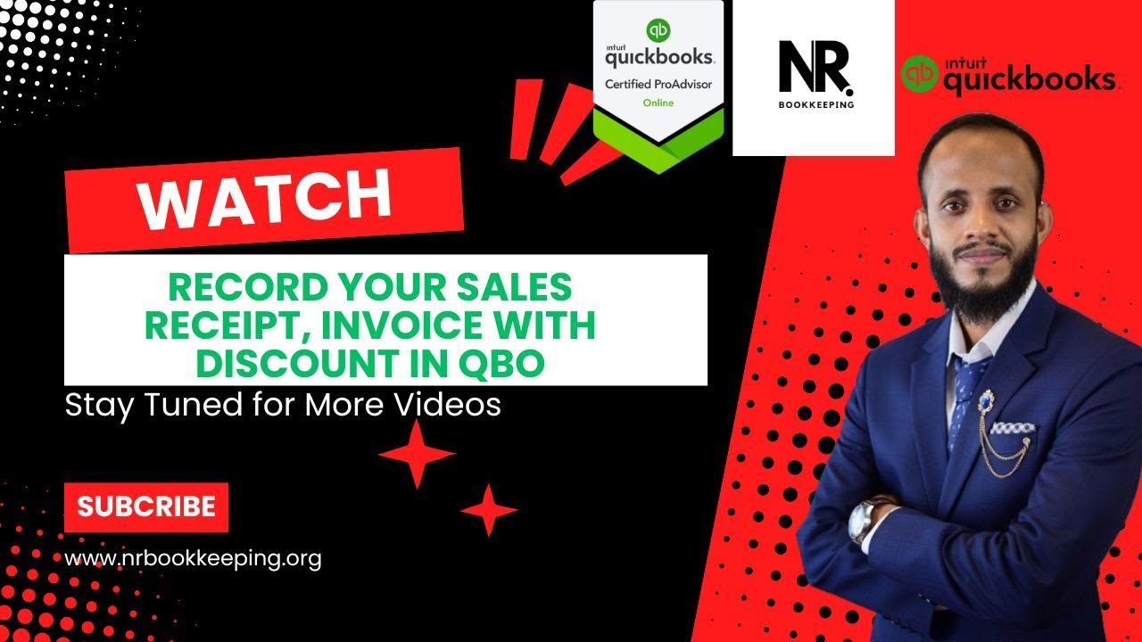 Sales Receipt, Invoice with discount in QuickBooks Online - YouTube