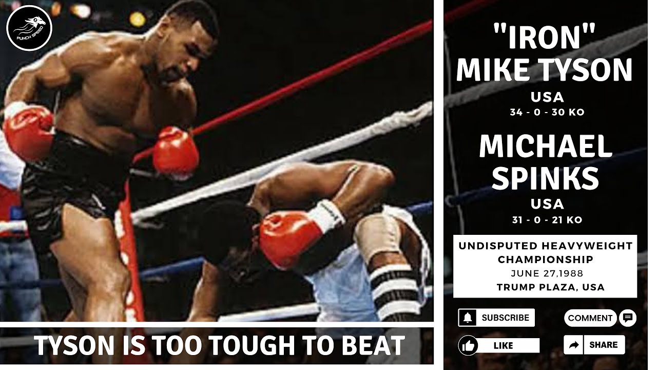 MICHAEL SPINKS' FIRST AND LAST DEFEAT | Mike Tyson Vs Michael Spinks ...