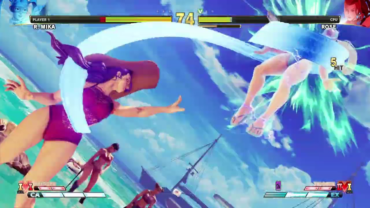 STREET FIGHTER V R Mika vs Rose - YouTube