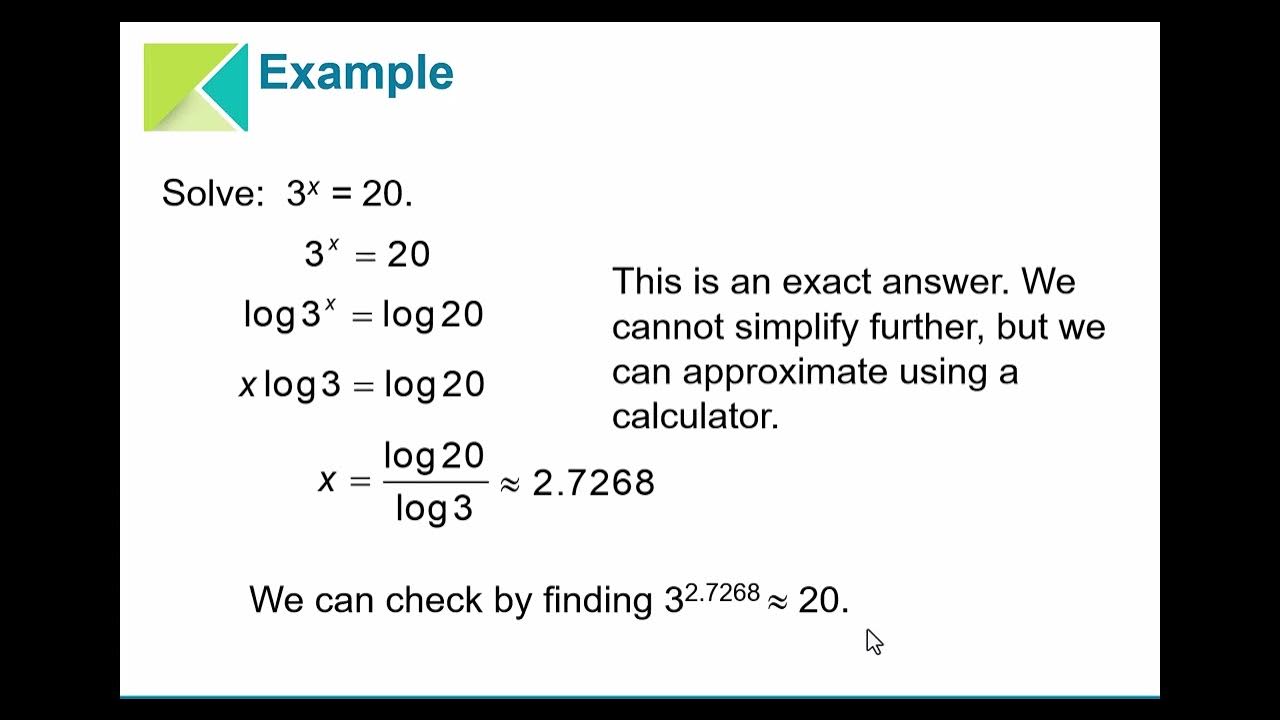 Solving Exponential & Logarithmic Equations - YouTube