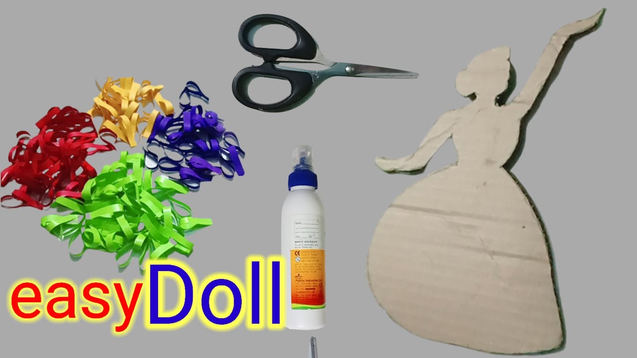 Diy ,easy Doll wall hanging making idea/Best out of waste cardboard ...