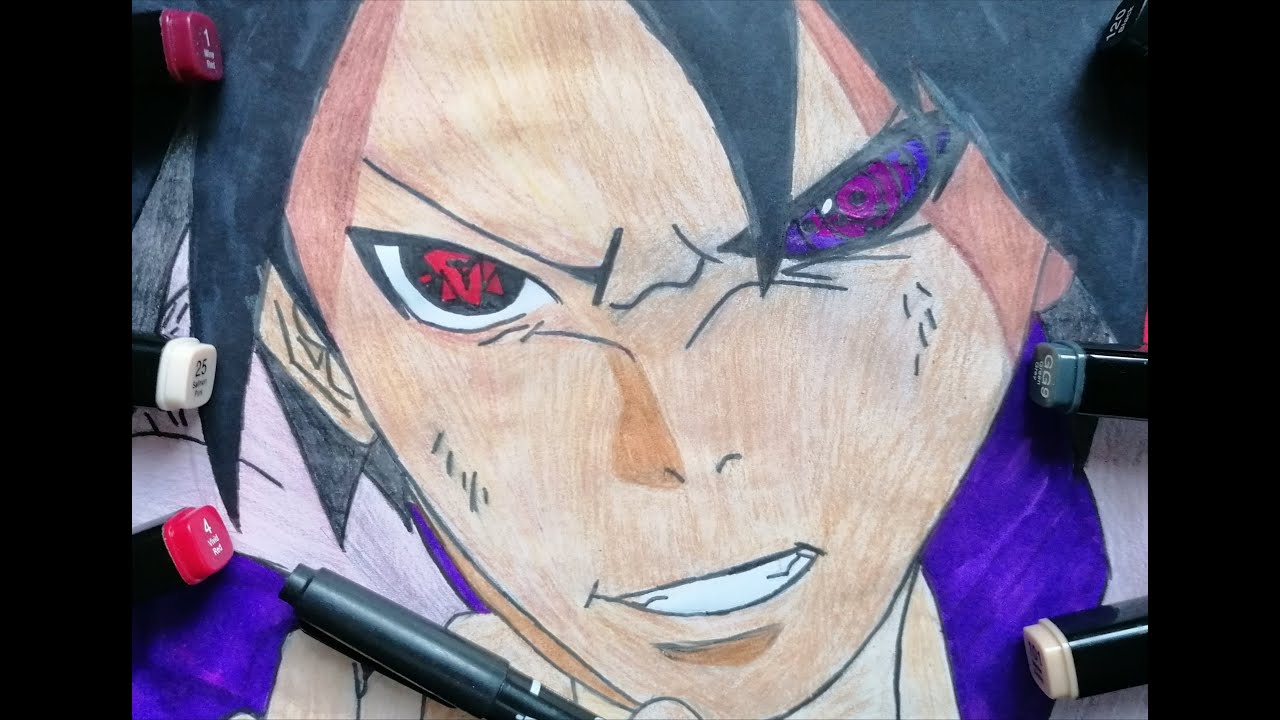 Drawing Saske from Naruto - YouTube