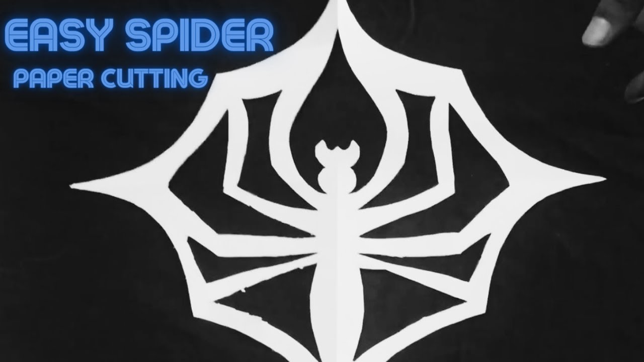 Easy Spider Paper Cutting Fun and Simple Tutorial - YouTube
