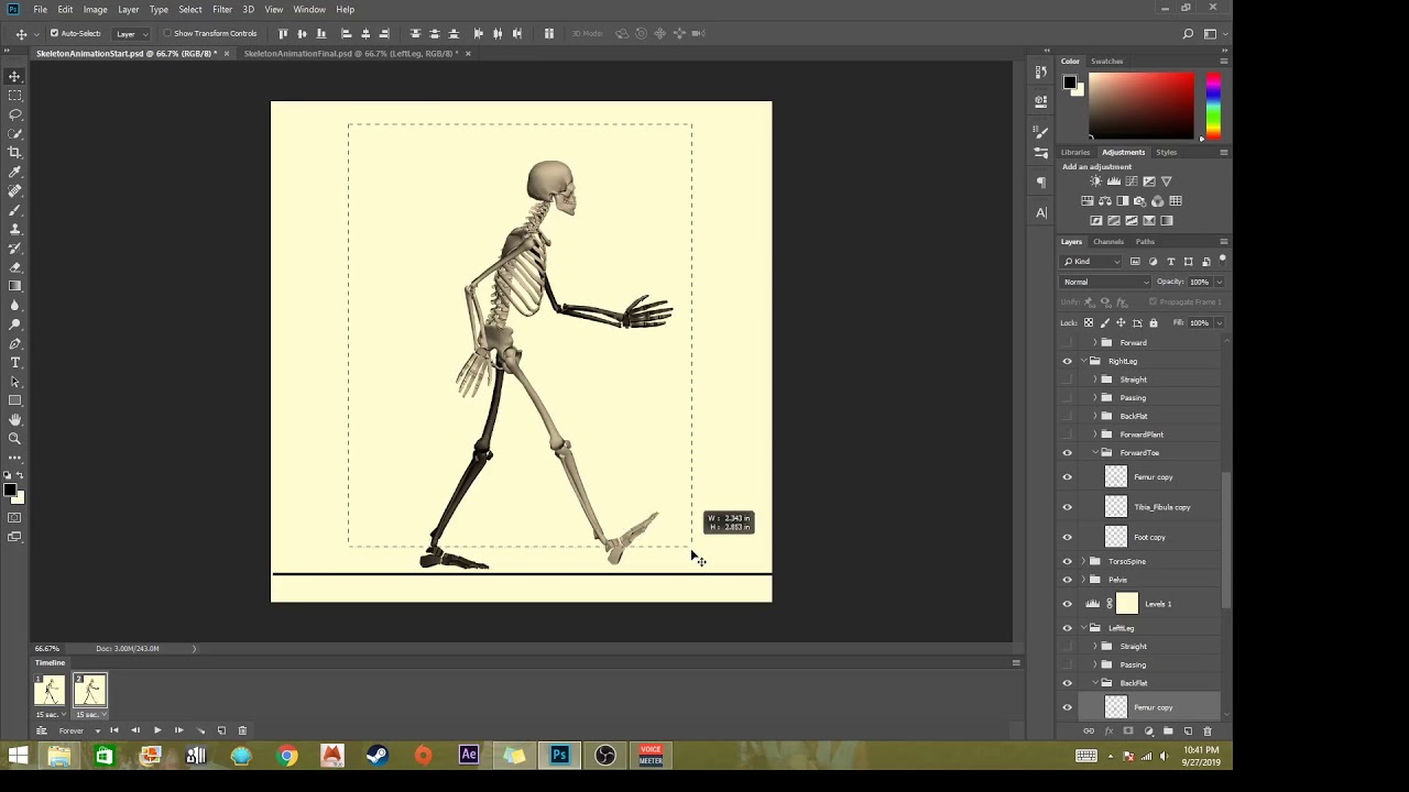 Skeleton Animation In Photoshop Demo Part 1 - YouTube