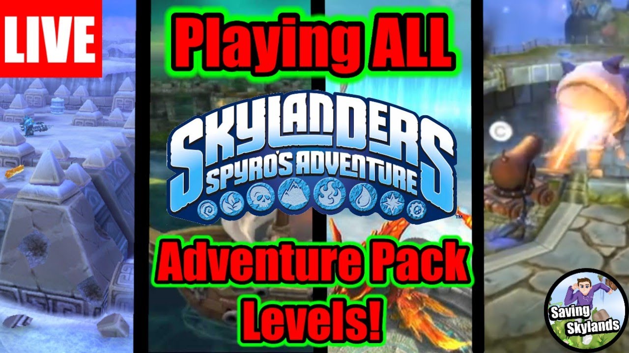 [LIVE] Playing All Skylanders Spyros Adventure EXPANSION LEVELS! Saving ...