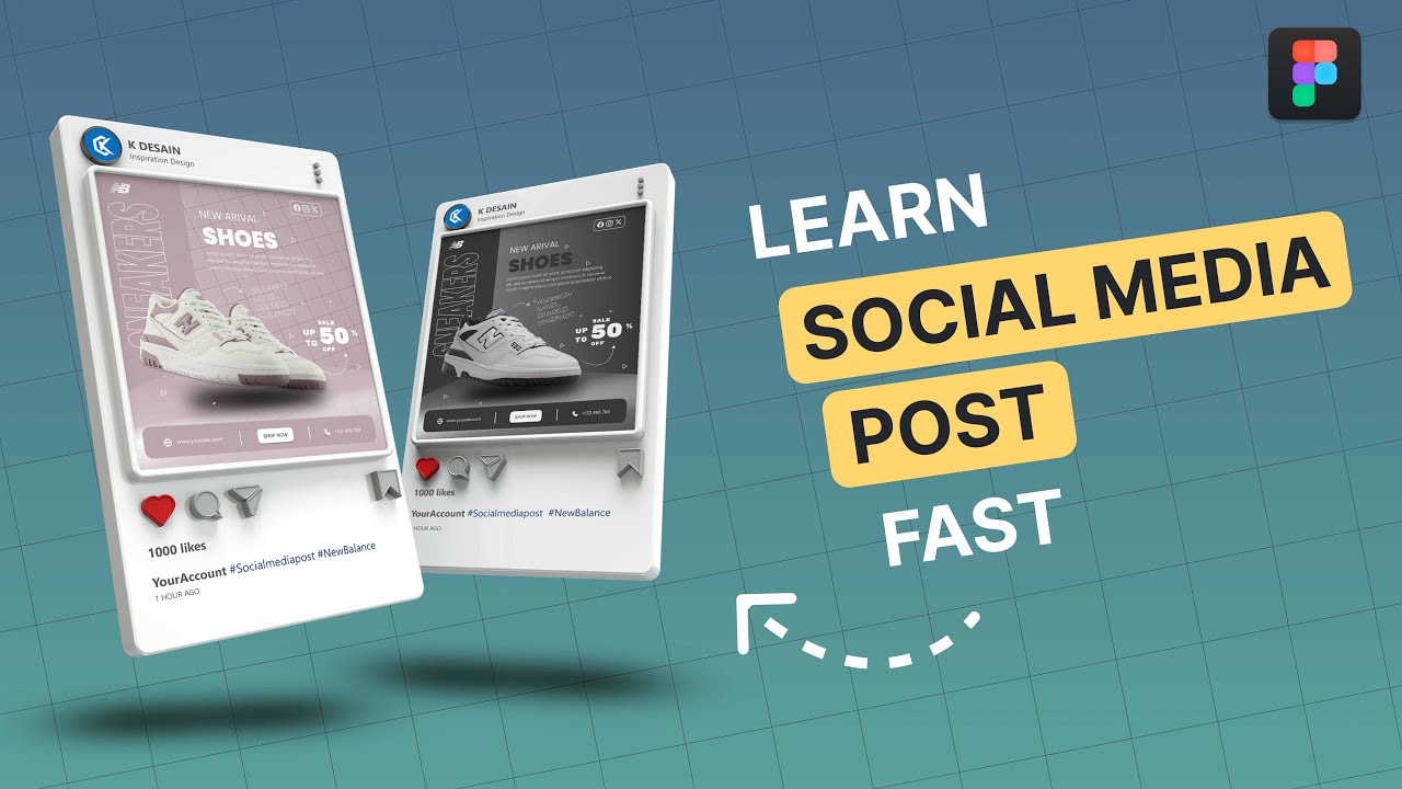 Social media product shoes in Figma | Simple Design - YouTube