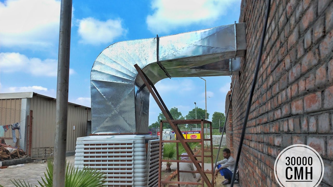 Biggest Cooler Ducting work, Haryana, 30000 CMH evaporater cooler Duct ...