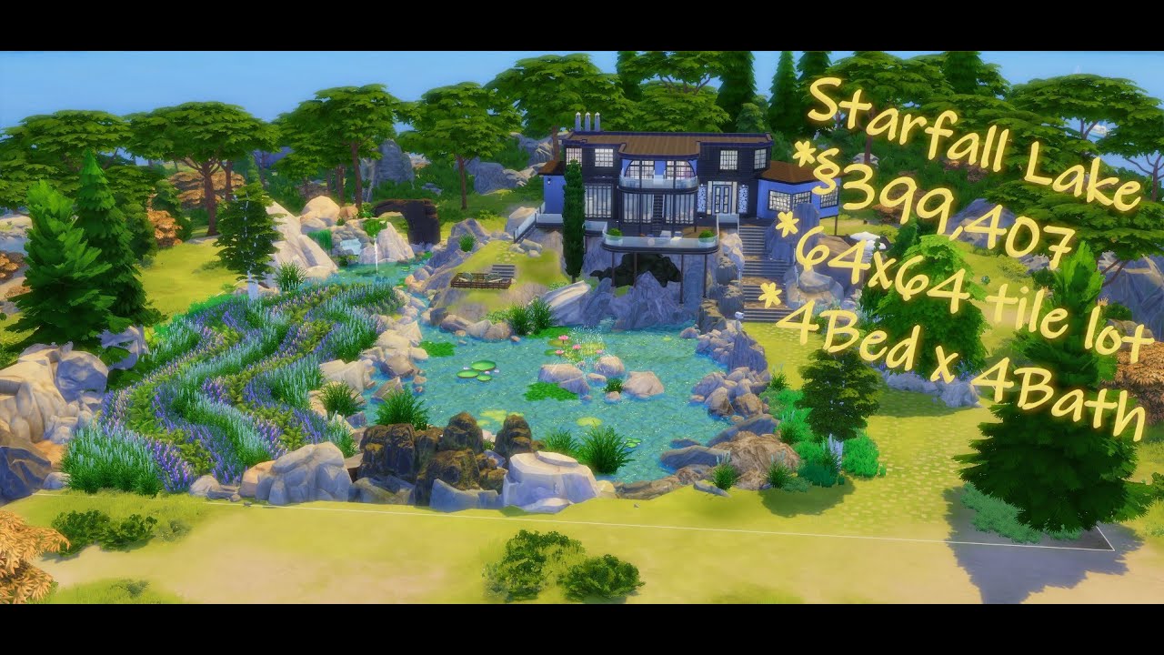 Sims 4: Starfall Lake Speed Build - YouTube