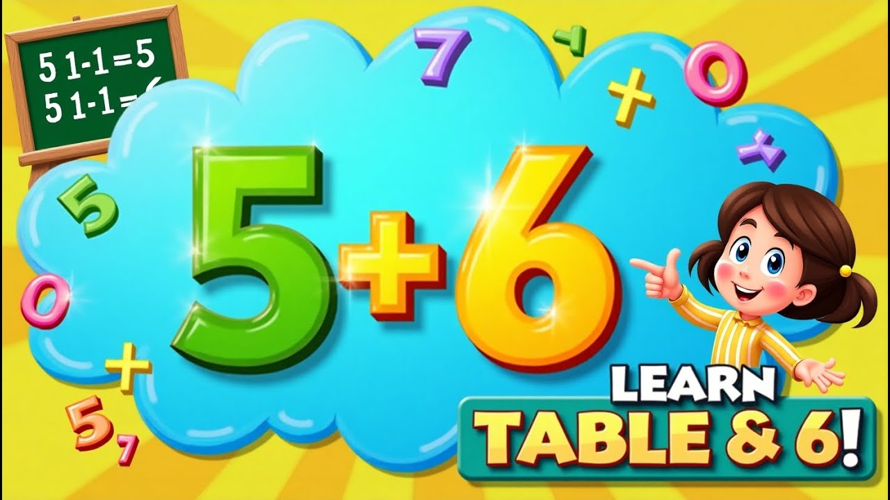 Table of 5 and 6 | multiplication table of 5 and 6 | Rhythmic table of ...