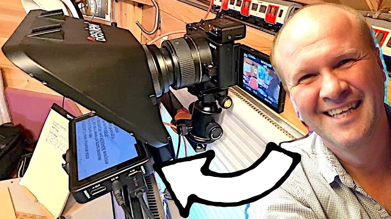 How to setup TELEPROMPTER for YouTube! My DESVIEW T3 prompter on Sony ...