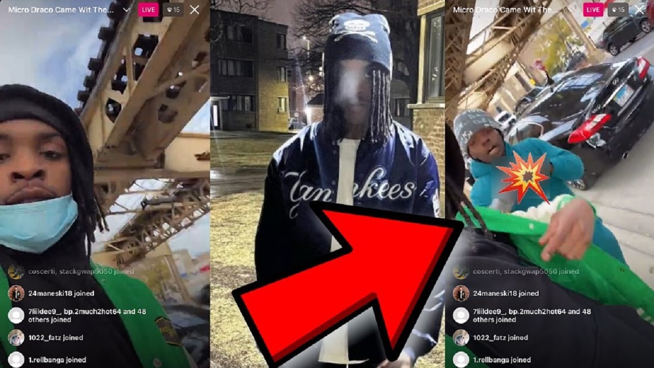 O Block Member Walks FBG Duck 63rd Street with Pipe - YouTube