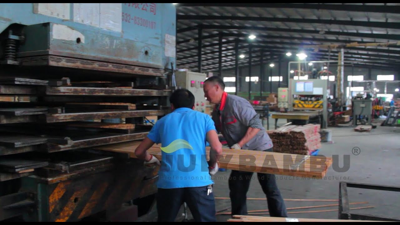 Bamboo sheet Side pressed for large machines - YouTube