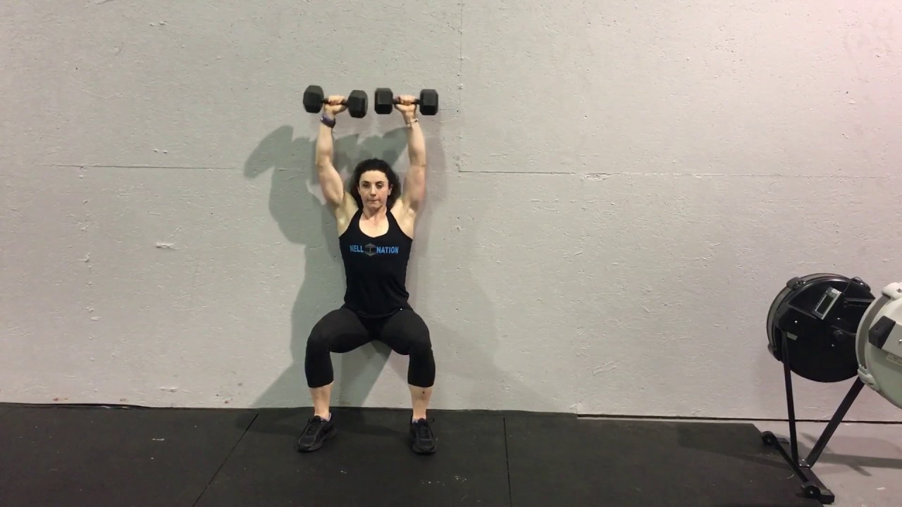 Wall Sit and Press - YouTube