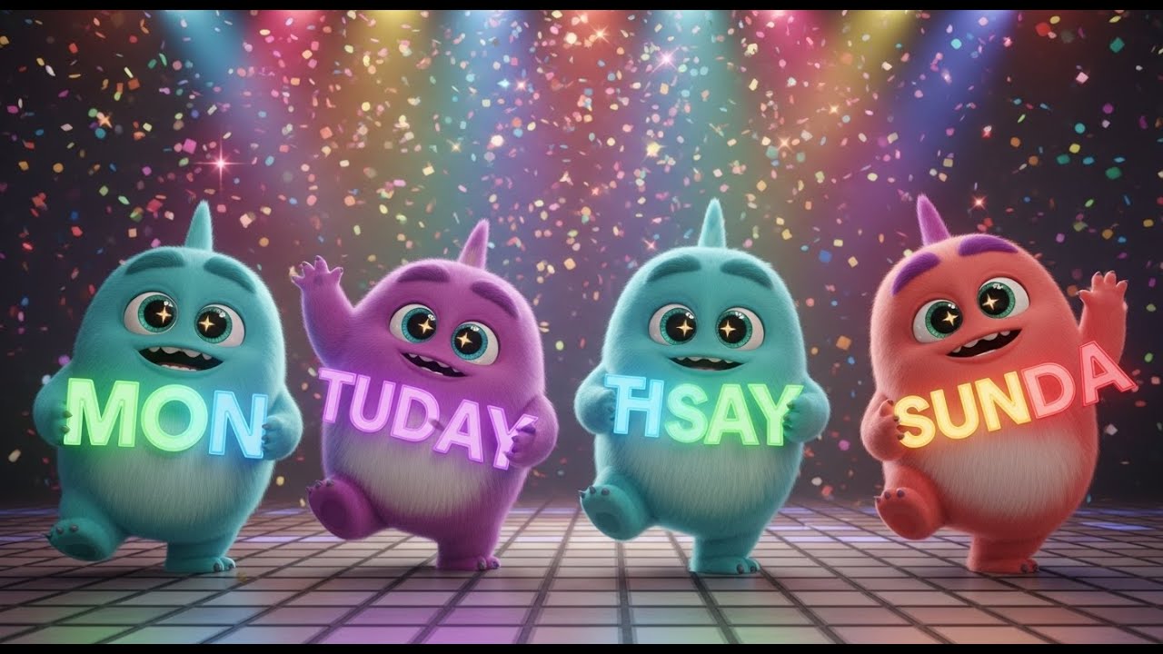 Days of the Week Dance Party with Funny Monsters 👾🎉 | Fun Learning for ...