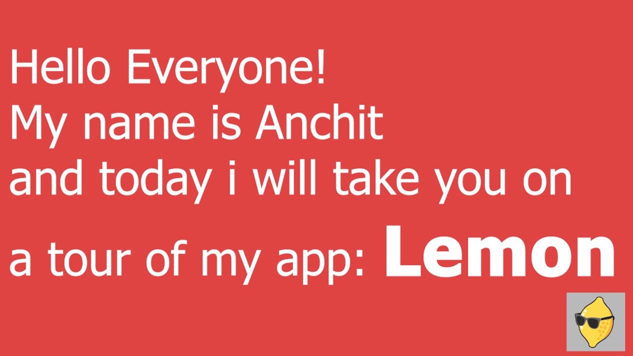 Lemon chat app - YouTube
