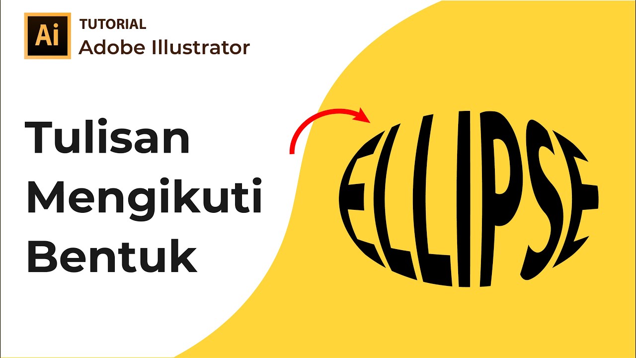Teks Mengikuti Bentuk di Adobe Illustrator - YouTube
