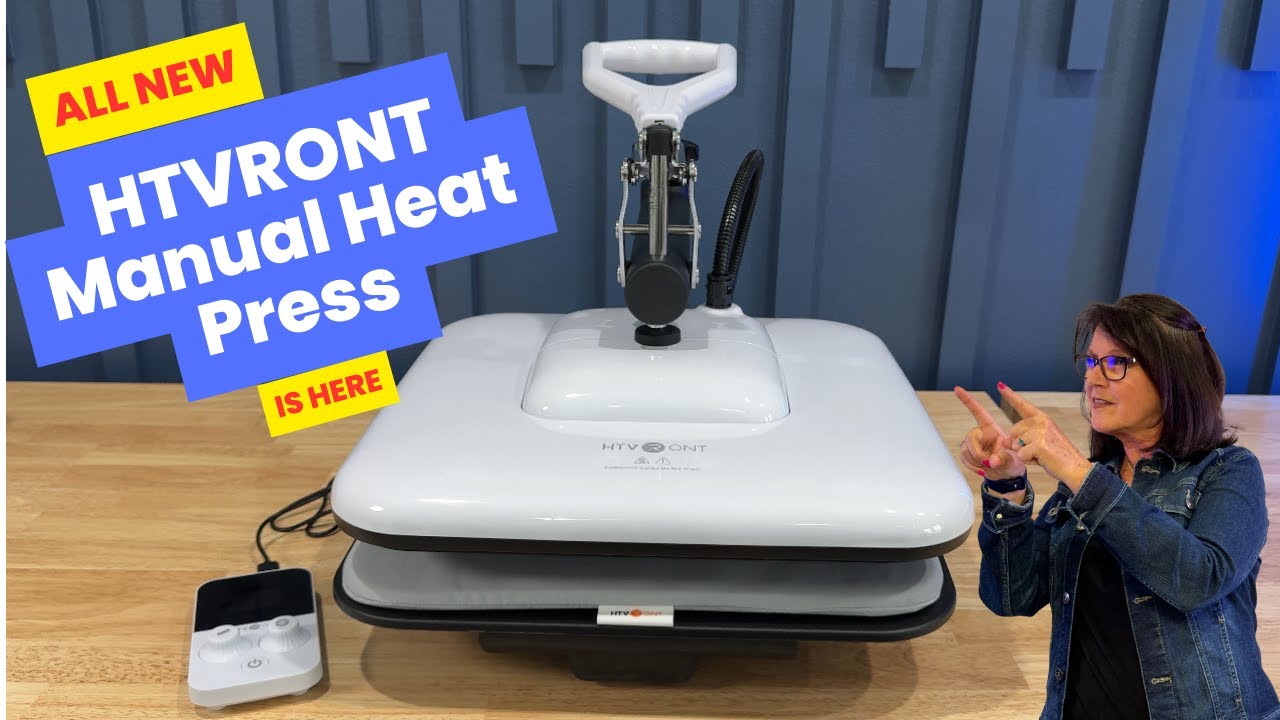 NEW HTVRONT Manual Heat Press: UNBOXING & FIRST PROJECT - YouTube